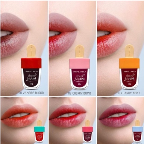 Jual Lip Tint Liptint Implora Warna Natural Ringan Mudah Di Apply & Tahan Lama 6 Varian Tampilan ...