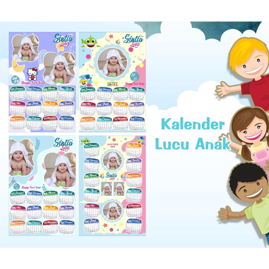 Jual KALENDER 2024 ANAK LUCU CUSTOM FOTO & NAMA MURAH CETAK CEPAT ...
