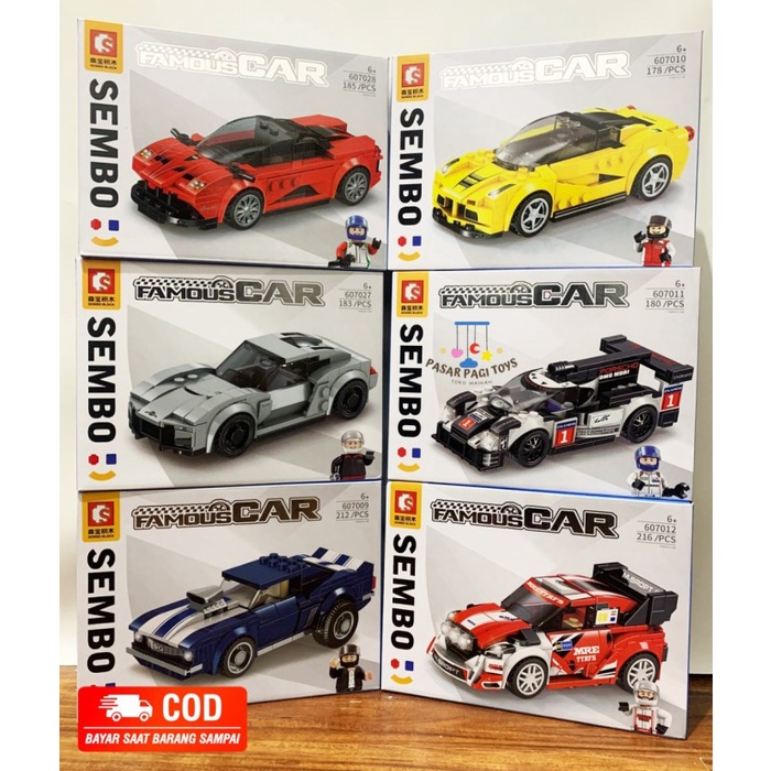 Jual Sembo Block Technic Car - Rakit Mobil Racing Famous Car | Shopee ...