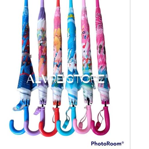 Jual HR6 PAYUNG ANAK KARAKTER PVC DOFF FULL PRINT ADA PLUIT Paling ...