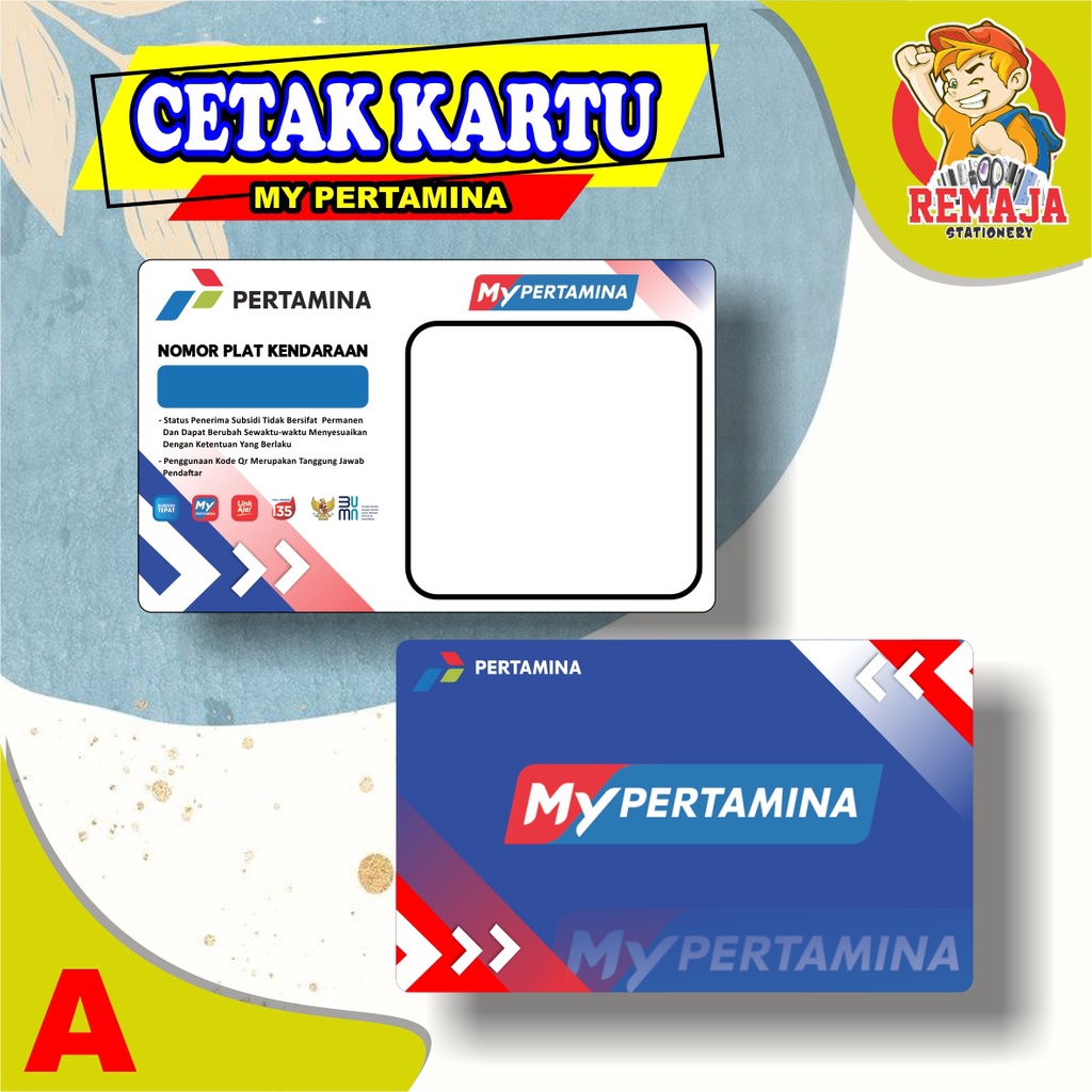 Jual Cetak Kartu My Pertamina 2 SISI Bahan PVC Tebal (BISA CUSTOM DESAIN) | Shopee Indonesia