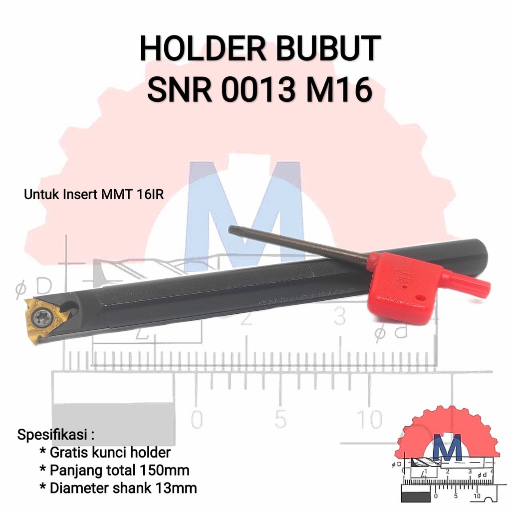 Jual Threading tool Holder SNR 0013 16 stang pahat ulir drat SNR0013 ...