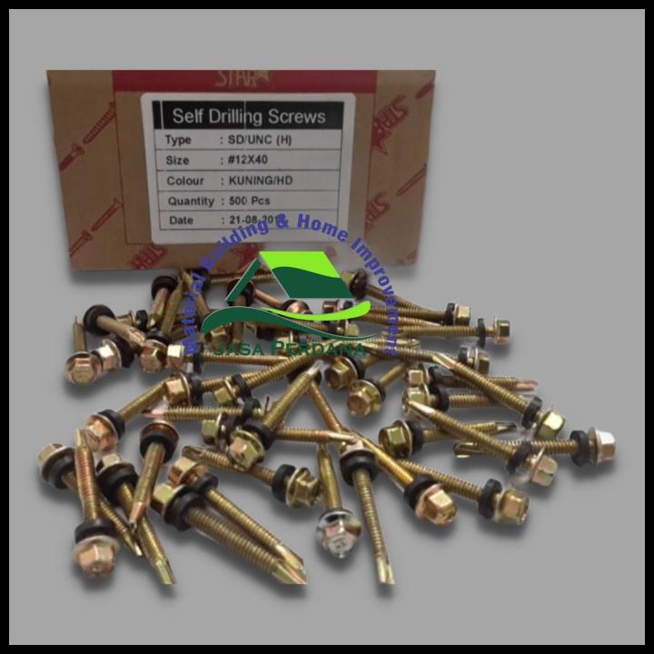 Jual Promo Sekrup Roofing Baut Drilling Hex Self Drilling Screw Kemasan ...