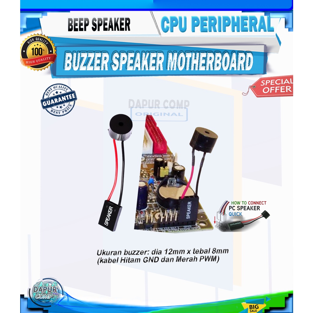 Jual BUZZER MOTHERBOARD, ARDUINO SPEAKER BEEP | Shopee Indonesia