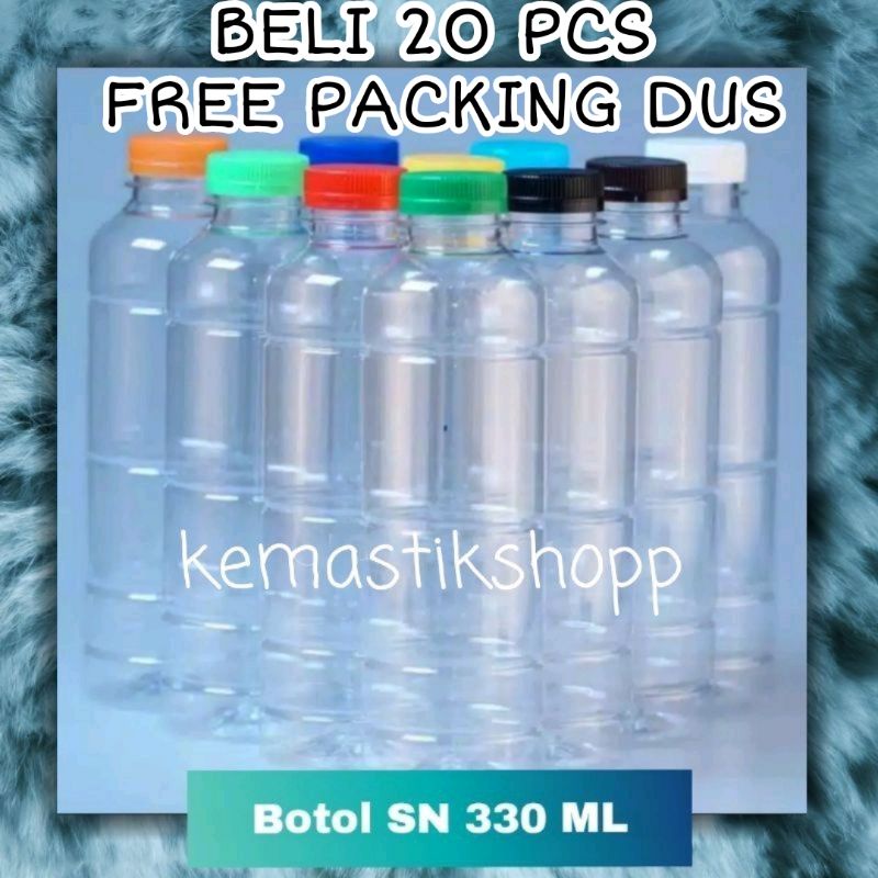 Jual (ISI 20 PCS) Botol Plastik Pristine 330ml + packing dus | Shopee ...