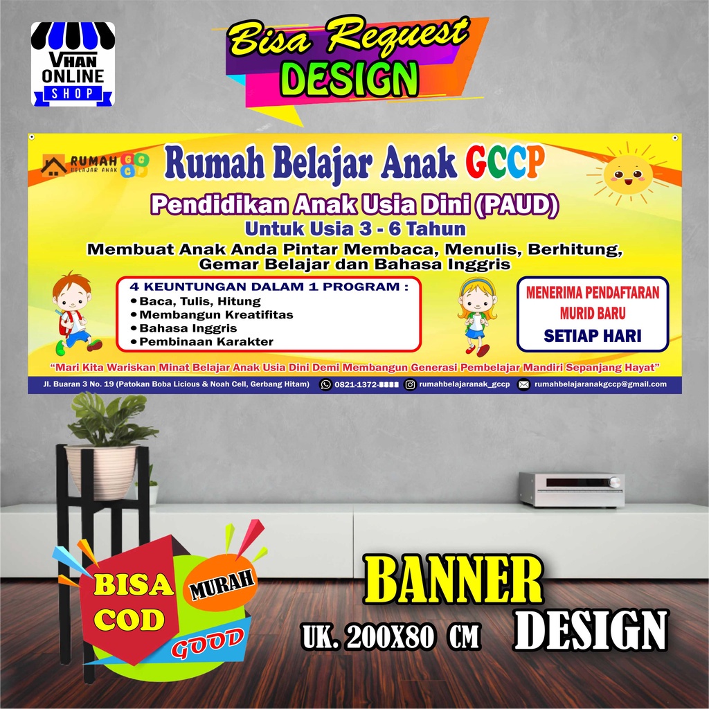 Jual Spanduk Banner Rumah Belajar, Bimbingan Belajar, Bimbel, Keren ...