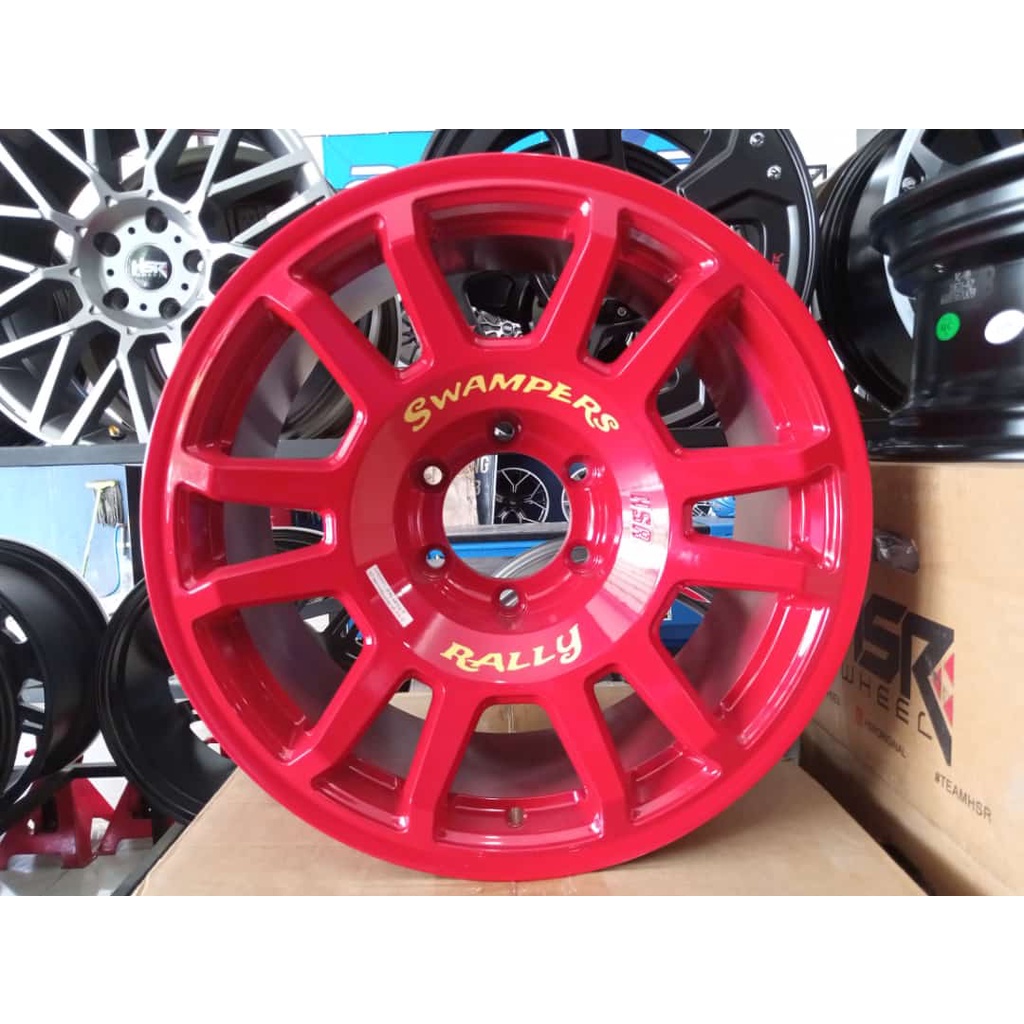 Jual Velg Mobil Racing Ring 18 Model Rally Look HSR SWAMPERS Warna DARK ...