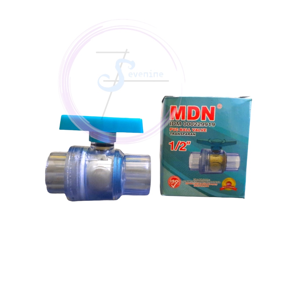Jual Ball Valve MDN Transparan 1/2 inch / Ball Valve Pvc MDN 1/2 inch ...