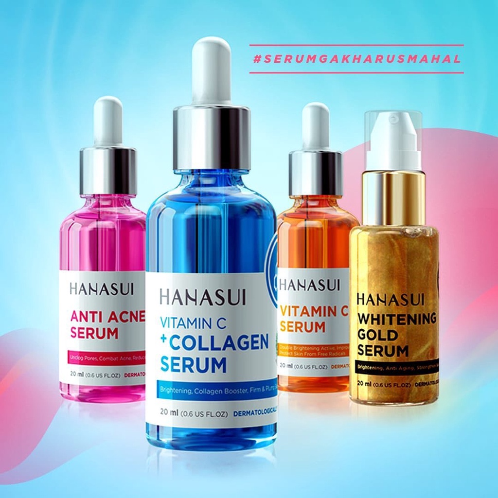 Jual Hanasui Serum Anti Acne/ Gold Whitening/ Vitamin C/ Vit C ...