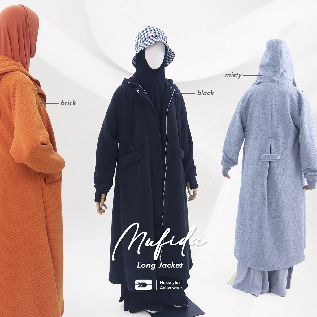Jual Mufida Long jacket by Nusseyba ( Jaket panjang hangat) | Shopee ...