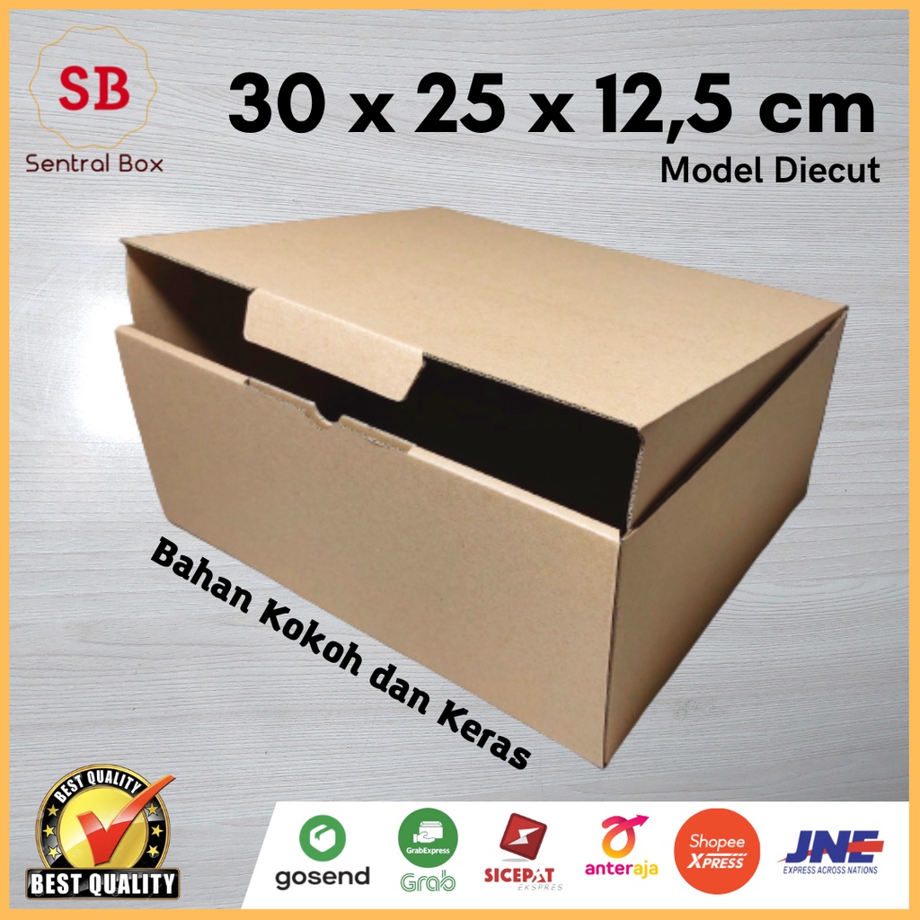 Jual ( Min.order 5 pcs ) Kardus 30 x 25 x 12,5 cm ........ Die Cut ...