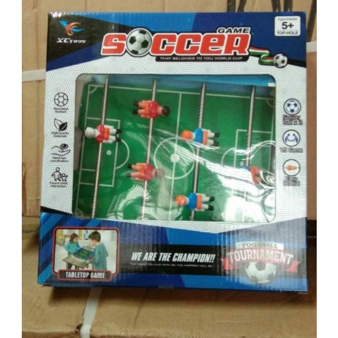 Jual mainan sepakbola soccer football game board wooden table bola ...