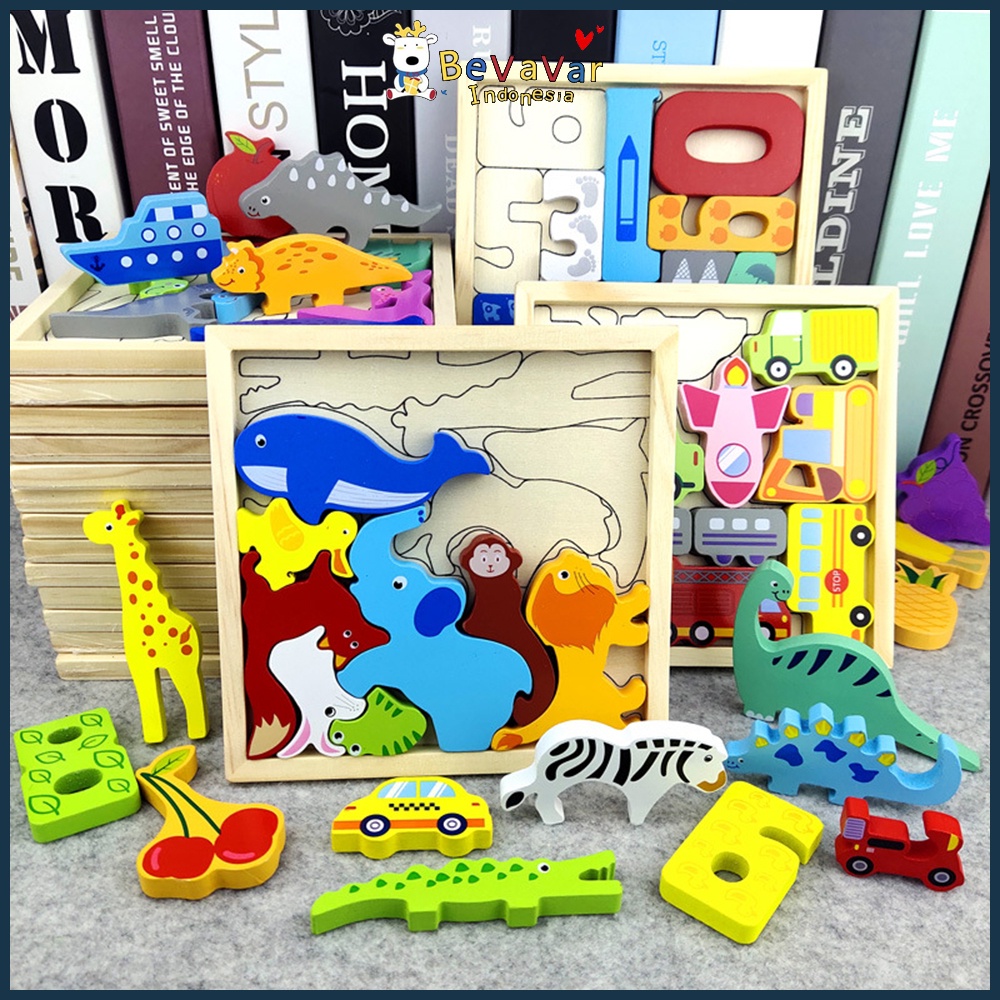 Jual Mainan Montessori anak Puzzle Kayu mainan edukasi anak | Shopee ...