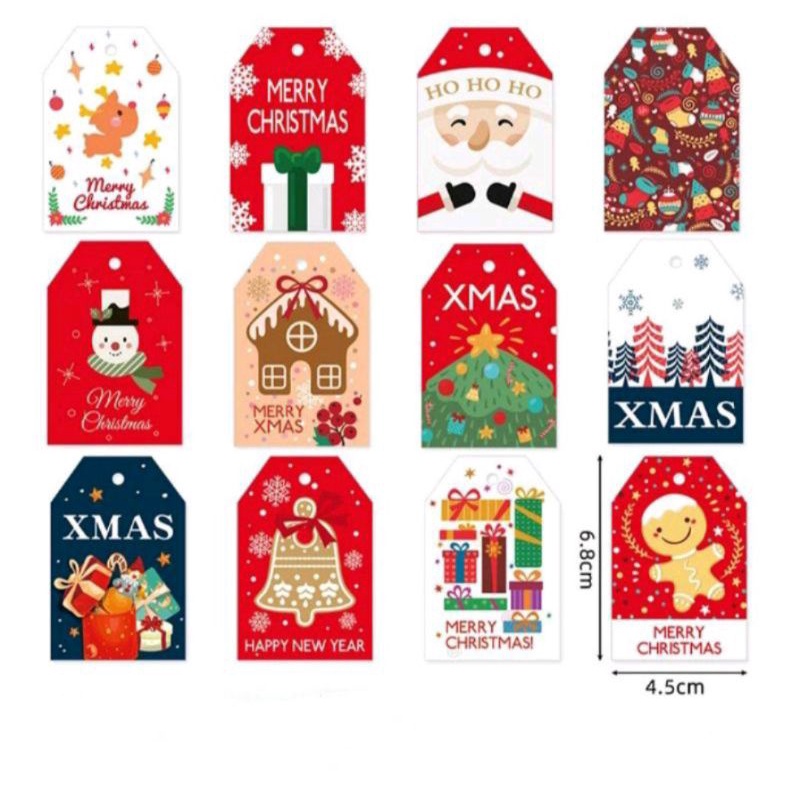 Jual Hang Tag Natal Merry Christmas Label Ucapan Natal Terbaru | Shopee ...
