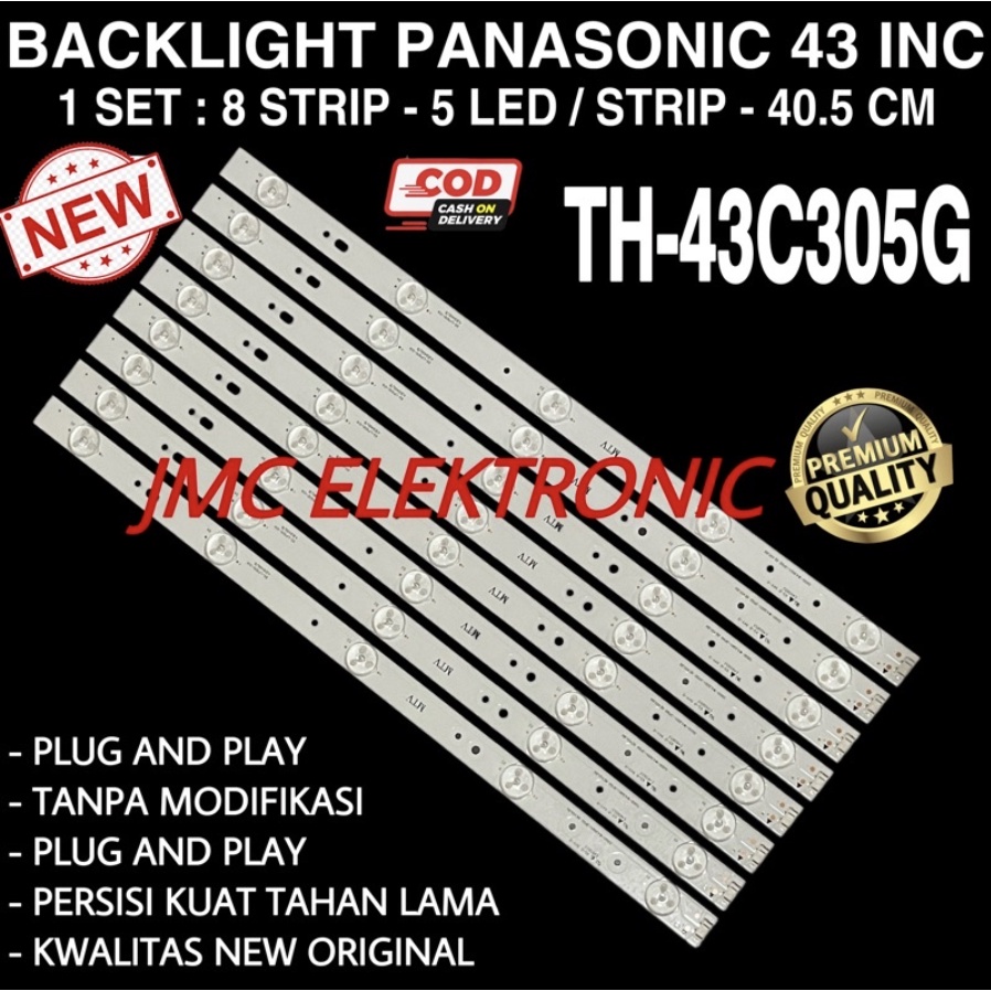 Jual BACKLIGHT TV LED PANASONIC 43 INCH TH-43C305G TH43C305G 43C305G ...