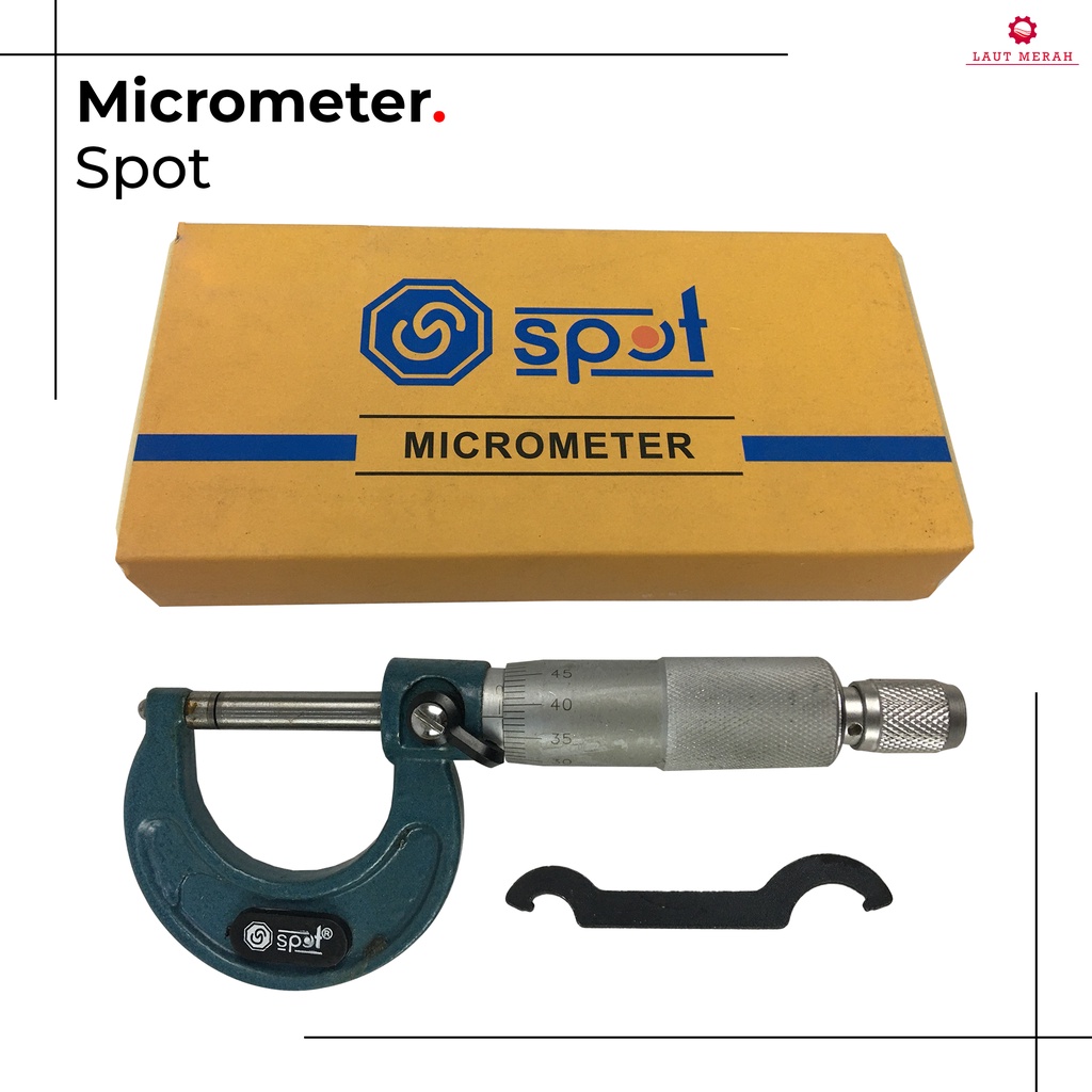Jual SPOT Micrometer Mikro Micro Meter 0-25mm x 0.01mm - Mikrometer ...