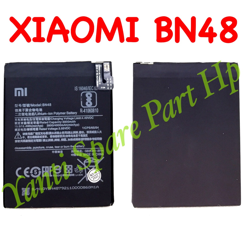 Jual Baterai Xiaomi Redmi Note 6 Pro Mi Note 2 Pro BN48 Original New ...
