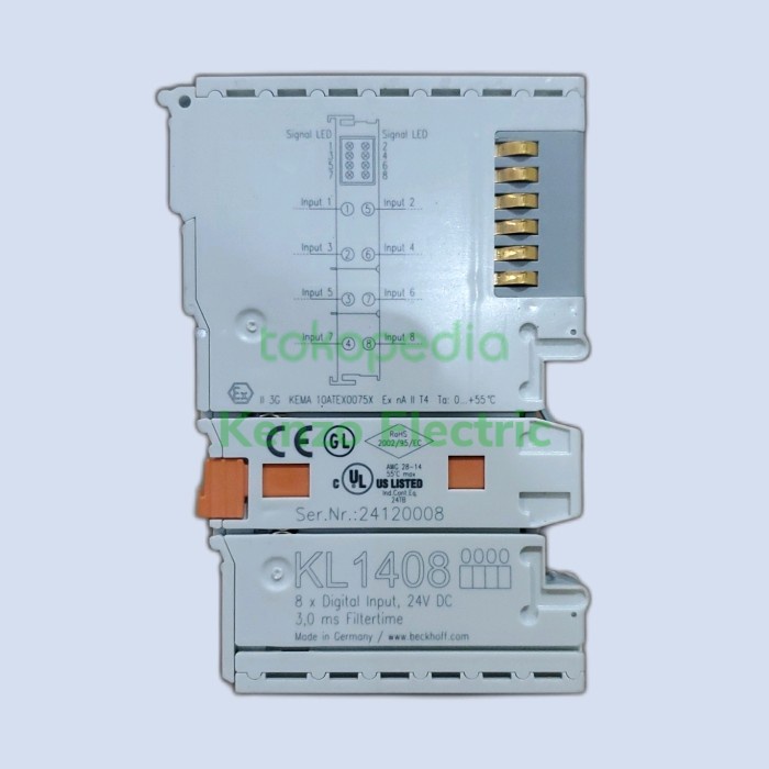 Jual Bus Terminal 8 Channel Digital Input 24Vdc Kl1408 Beckhoff ...
