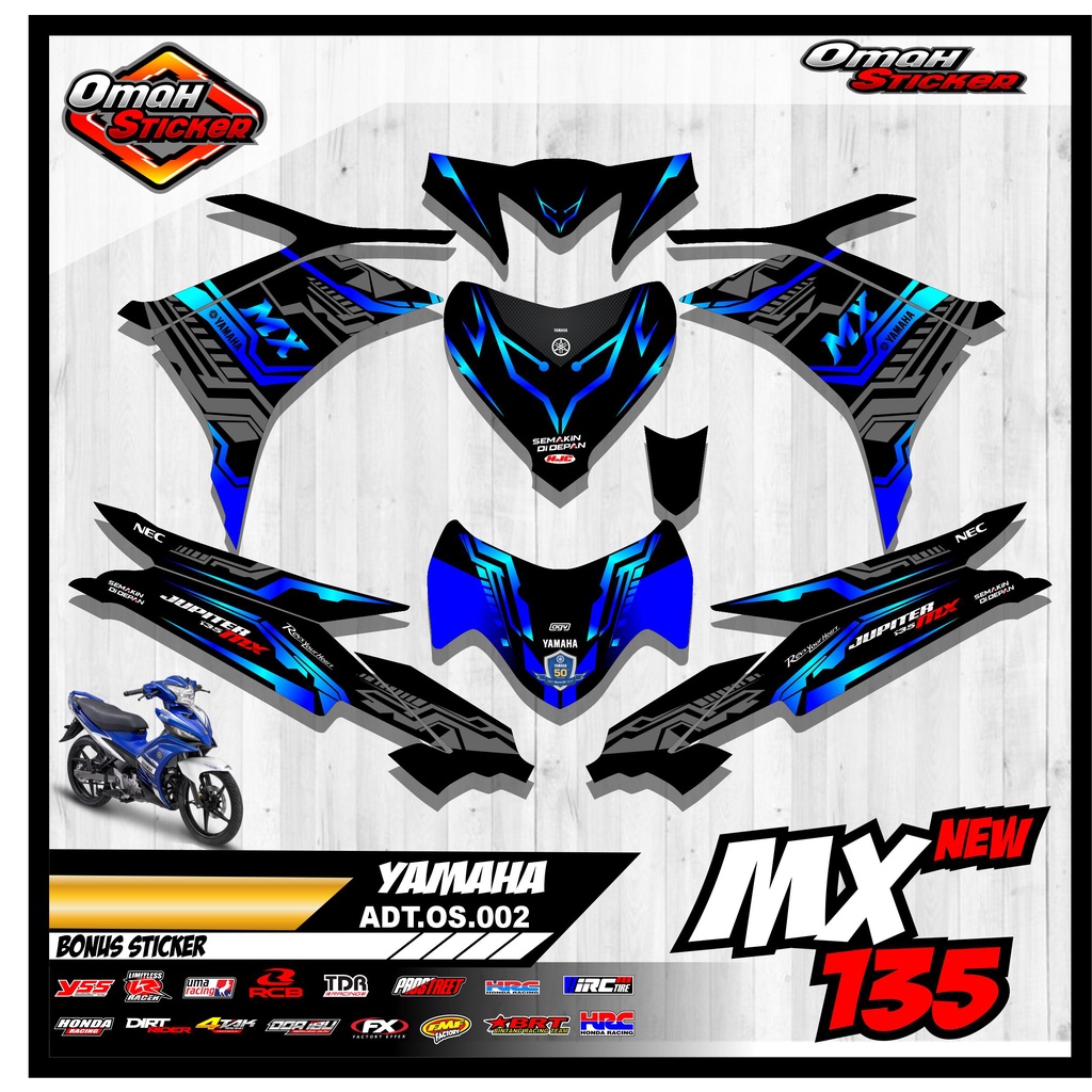 Jual Striping Decal Jupiter Mx 135 New Full Body,Stiker Striping New Jupiter Mx 135 Variasi ...
