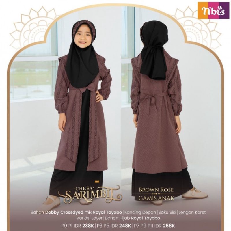 Jual GAMIS ANAK NIBRAS SARIMBIT NIBRAS TERBARU 2023 CHESA | Shopee ...