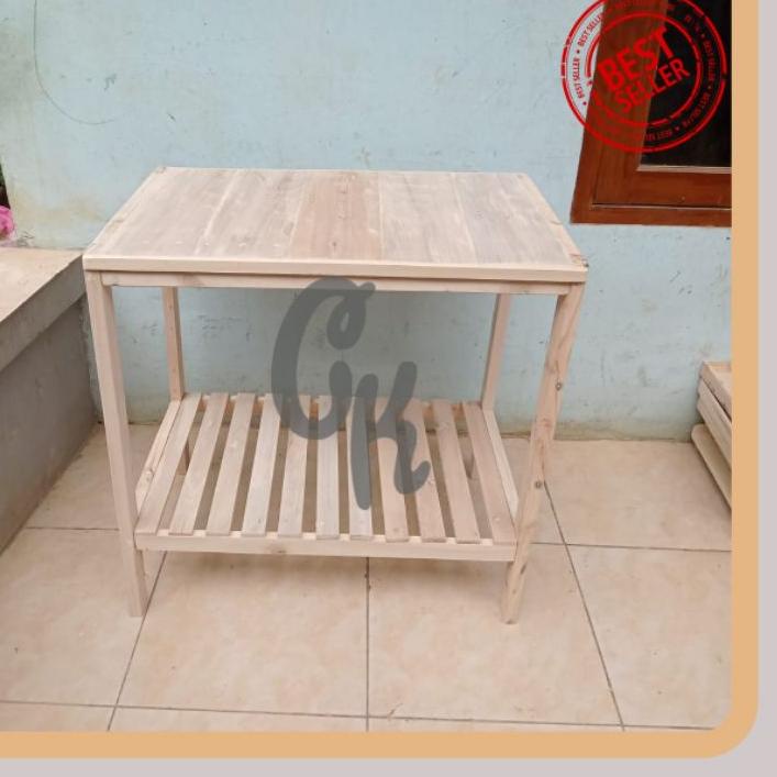 Jual Terlaku.! MEJA KOMPOR KAYU KOMPOR 2 TUNGKU MEJA DISPENSER MEJA ...