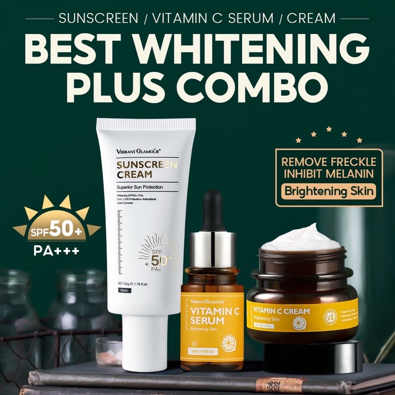 Jual [BPOM] Vibrant Glamour Morning Set (Sunscreen + Vitamin C Serum ...
