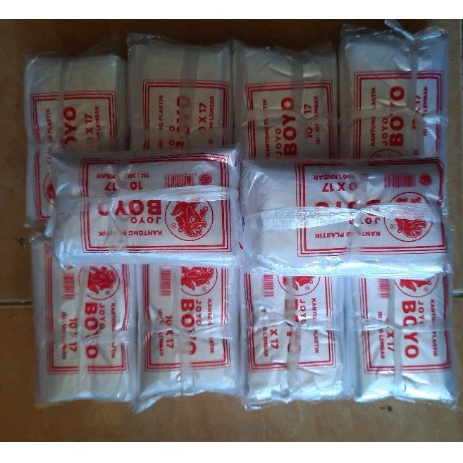 Jual Plastik Cap Boyo Ukuran 10x17 - Plastik Ukuran 1/4 Kg - Satu Ikat ...