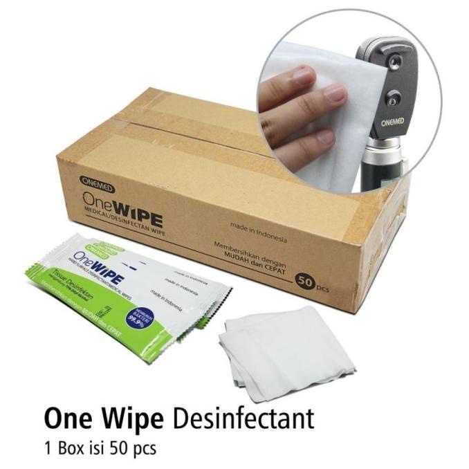 Jual ONEMED Alcohol Wipes isi 50/Tissue Antiseptik/Tissue Disinfektan ...