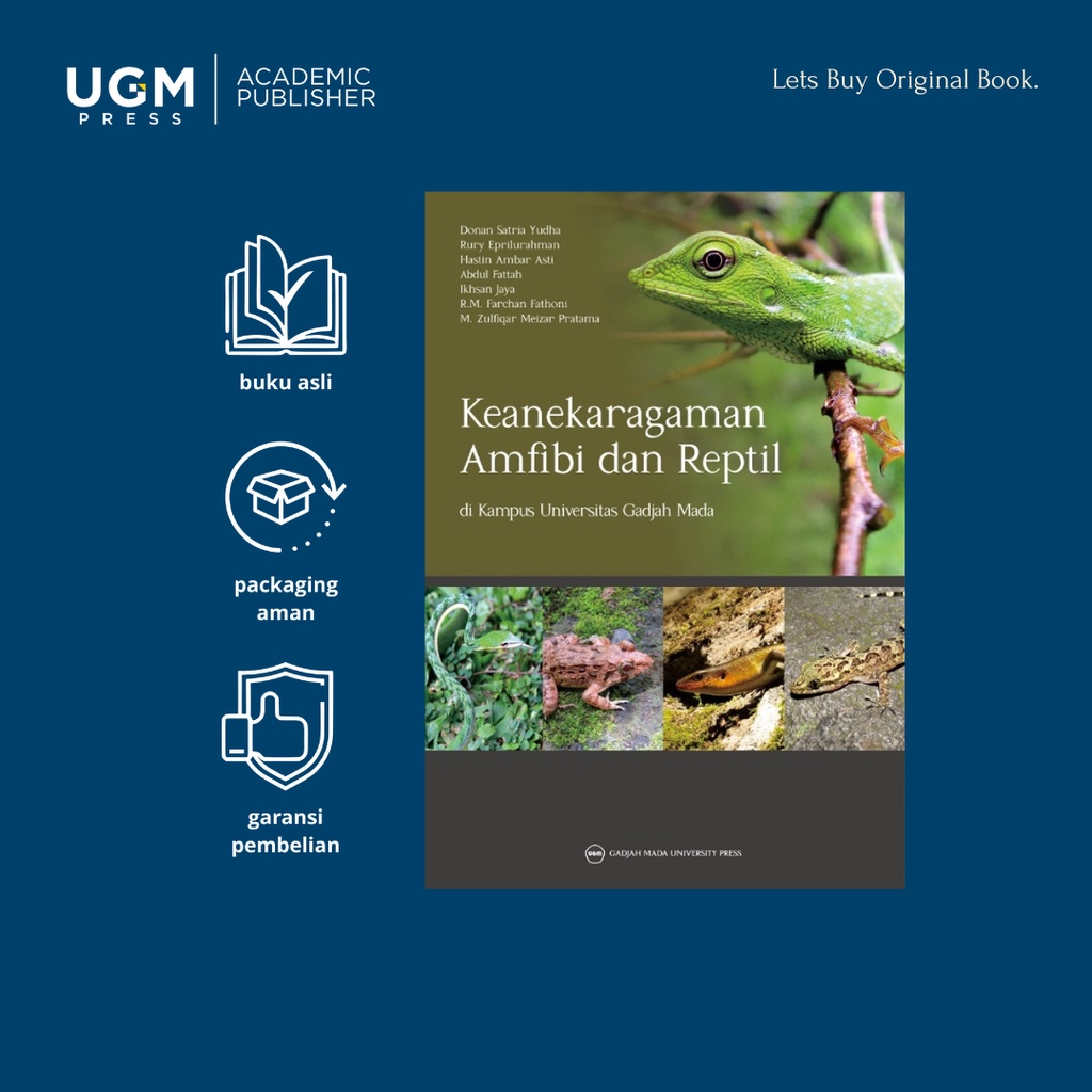 Jual UGM Press Buku Original KEANEKARAGAMAN AMFIBI DAN REPTIL DI KAMPUS ...