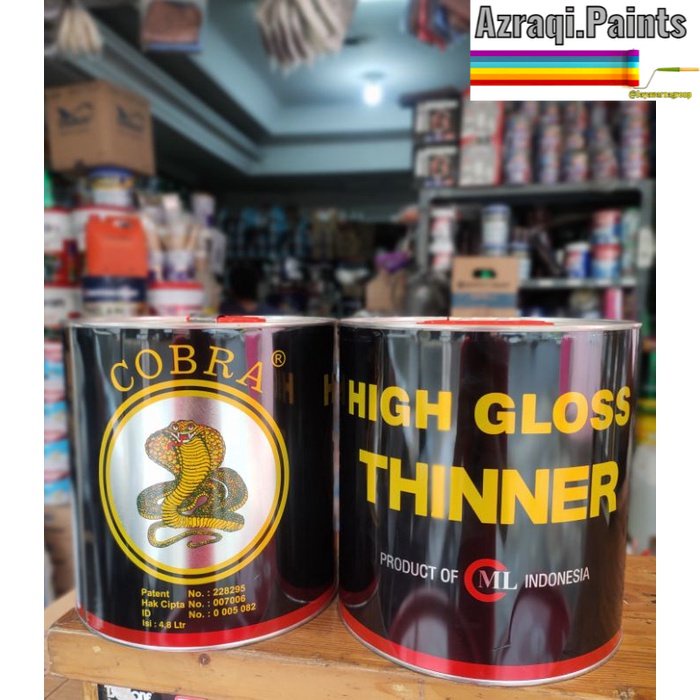 Jual THINNER COBRA HITAM ( 5 LITER ) SUPER GLOSS QUALITY | Shopee Indonesia