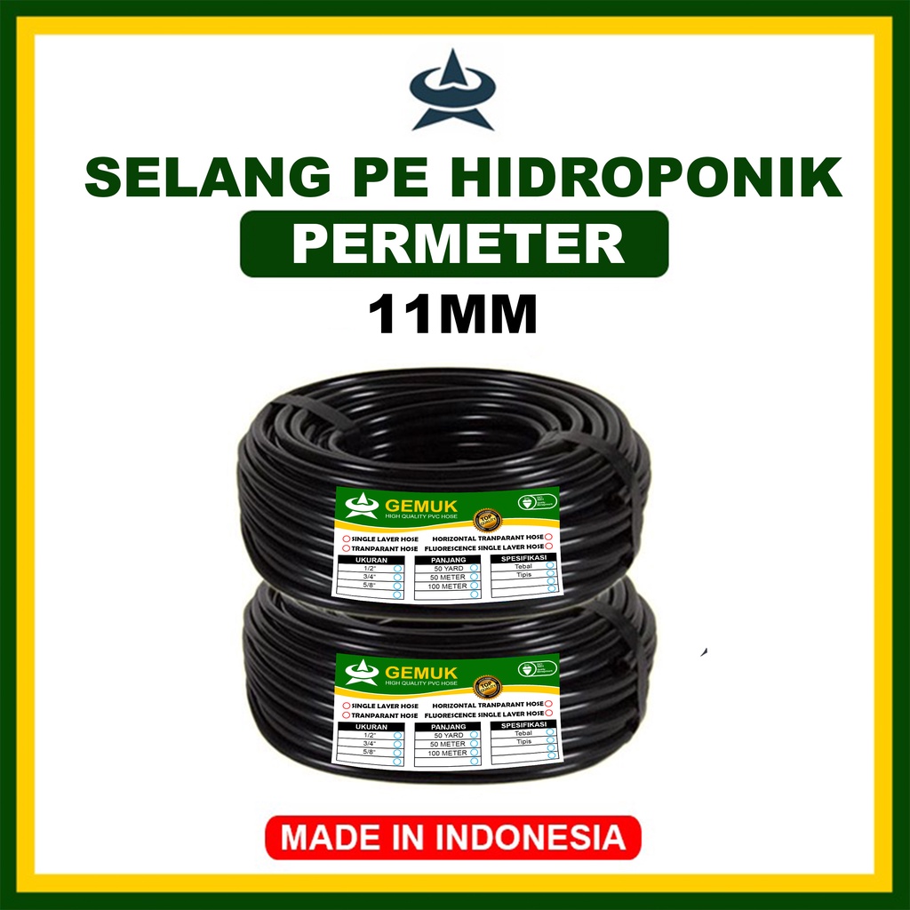 Jual GEMUK Selang PE 11mm PVC Permeter Selang Air Irigasi Selang ...