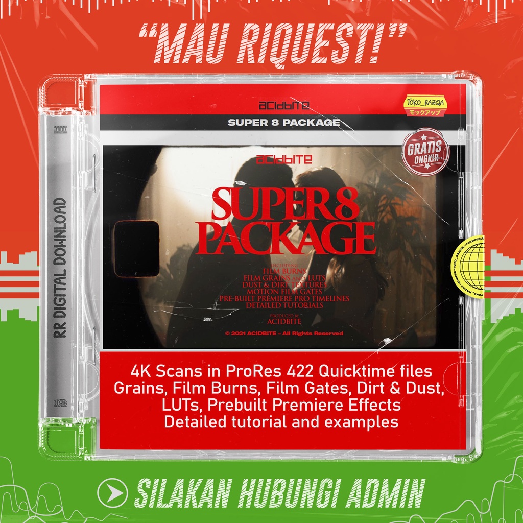 Jual Acidbite - Super 8 Package + Video Turtorial For Premiere Pro / After Effects / Final Cut ...