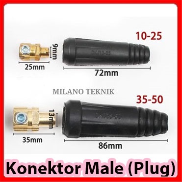 Jual KONEKTOR KABEL LAS Male & Female 10-25/35-50/50-70 HIGH QUALITY ...