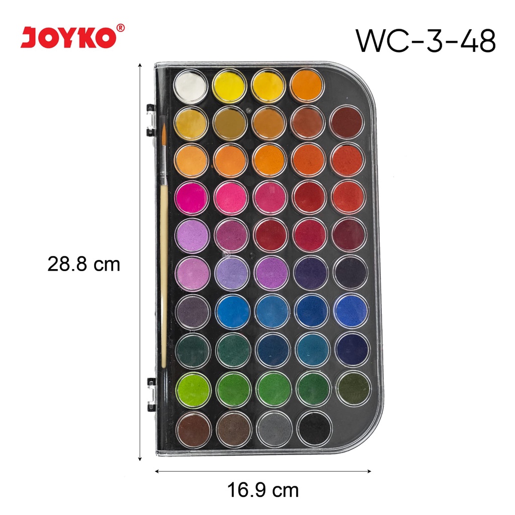 Jual Joyko Watercolour Set Art 12 16 28 36 48 Colours / Alat Cat Air ...