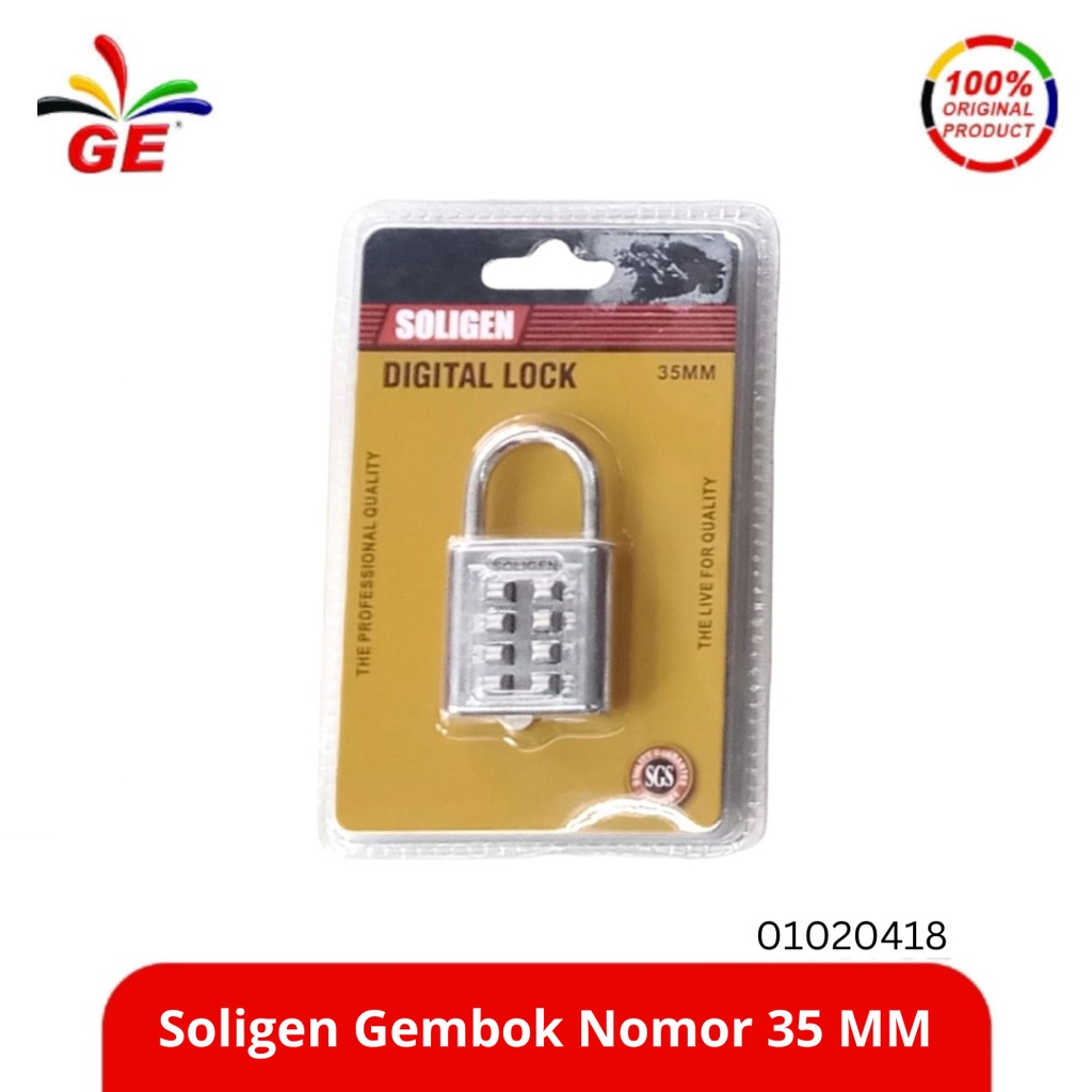 Jual SOLIGEN - Gembok Nomor 35 MM 01020418 | Shopee Indonesia