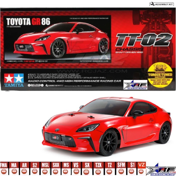 Jual TAMIYA 58694-600 1/10 R/C 4WD HIGH PERFORMANCE RACING TOYOTA GR 86 ( TT-02 CHASSIS ...