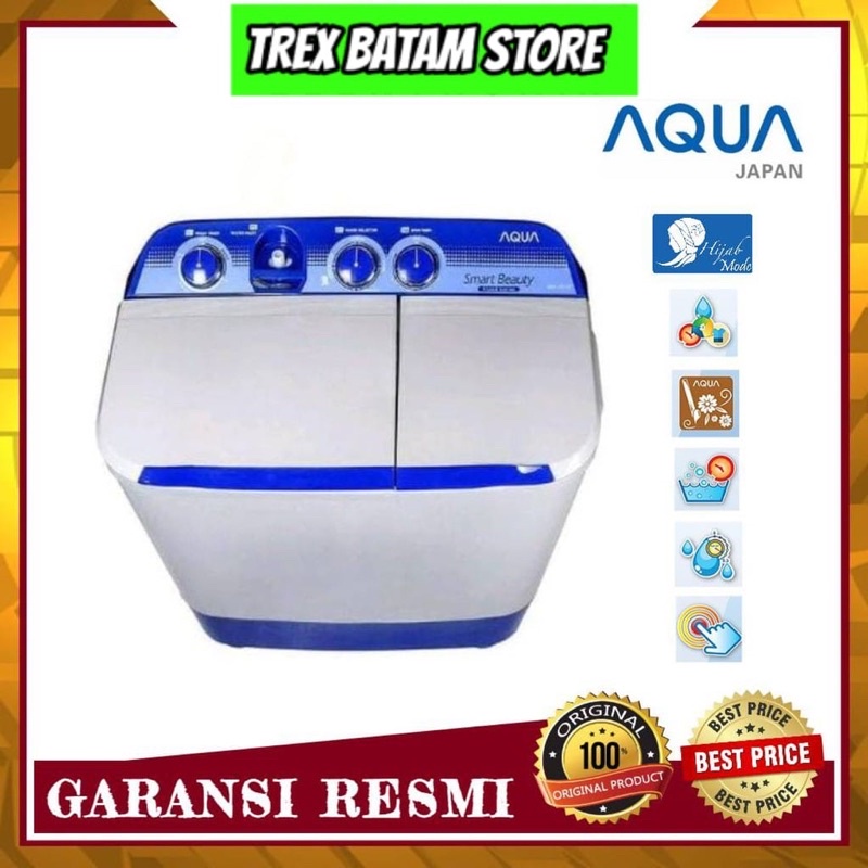 Jual AQUA QW-881XT / 8011HT MESIN CUCI 2 TABUNG 8KG HIJAB (BATAM) | Shopee Indonesia