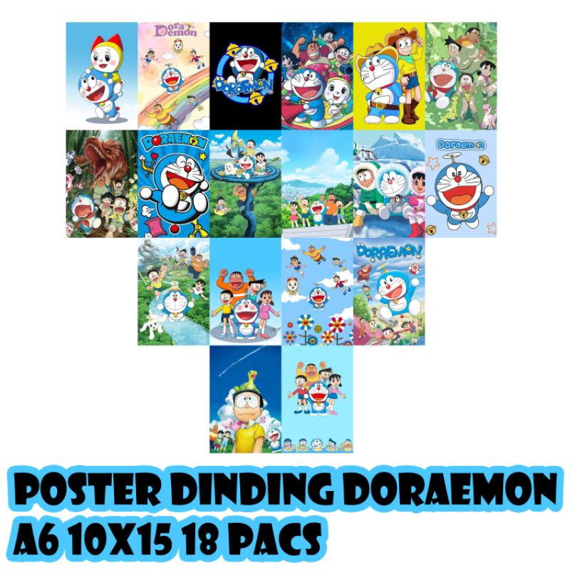 Jual poster dinding DORAEMON A6 10X15Cm | Shopee Indonesia