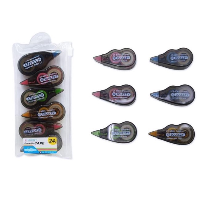 Jual CORRECTION TAPE 1 set isi 6 / TIPEX KERTAS MURAH 24 METER / TIP EX ...