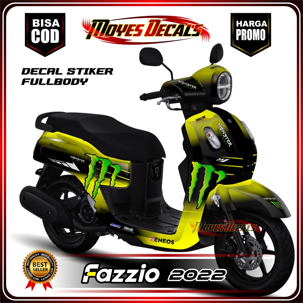 Jual Stiker Decal Motor Fazzio 2022 Full - Body Full Mengkilap Stiker ...