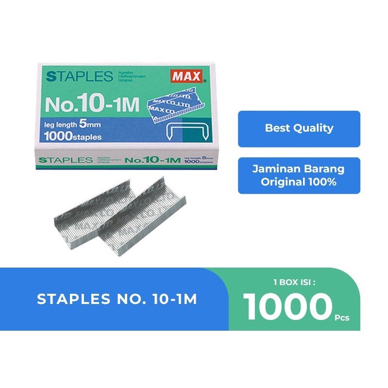 Jual Isi Stapler / Staples Max kecil No 10 - Original " | Shopee Indonesia