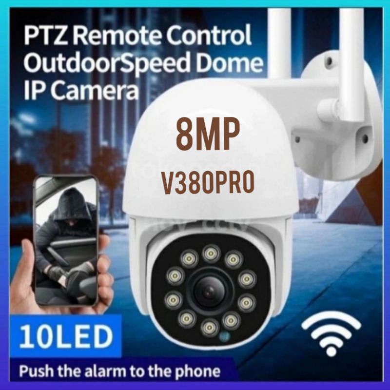 Jual Smart WiFi IP Camera PTZ OUTDOOR CCTV Wireless V380pro IP66 ...