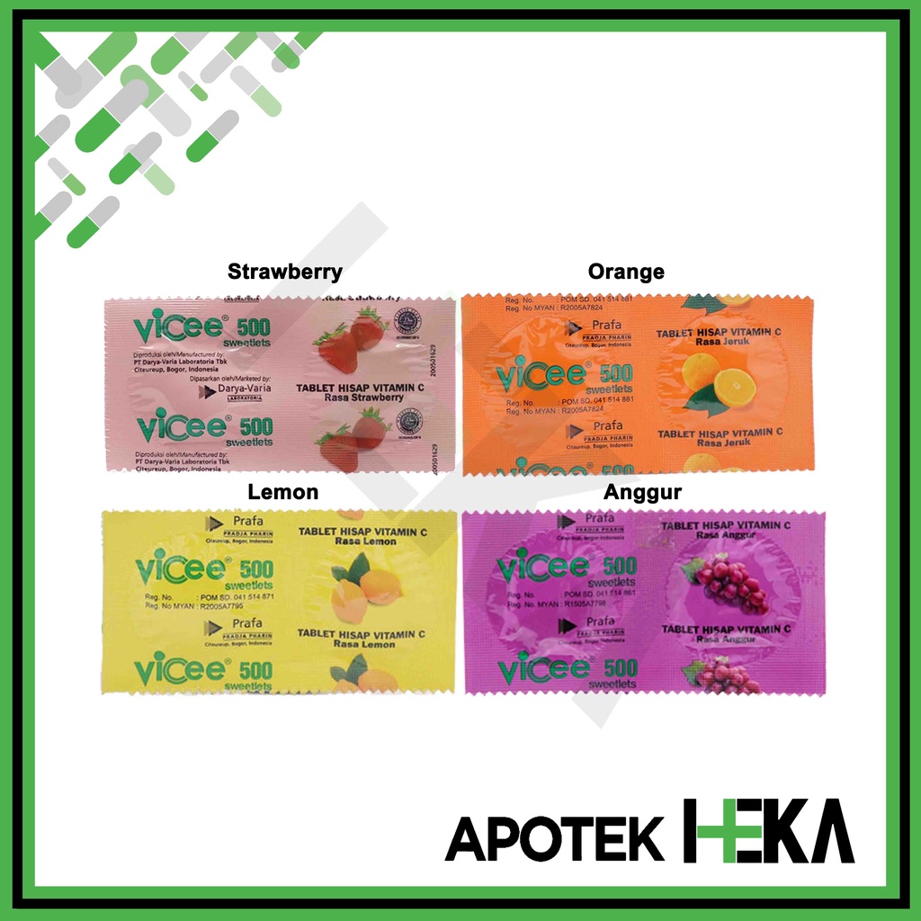 Jual Vicee 500 Strip isi 2 Tablet - Tablet Hisap Vitamin C | Shopee ...