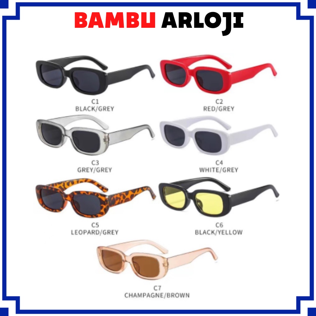 Jual BAJ Kacamata Hitam Cewek Murah INS Fashion Kacamata Hitam Retro ...
