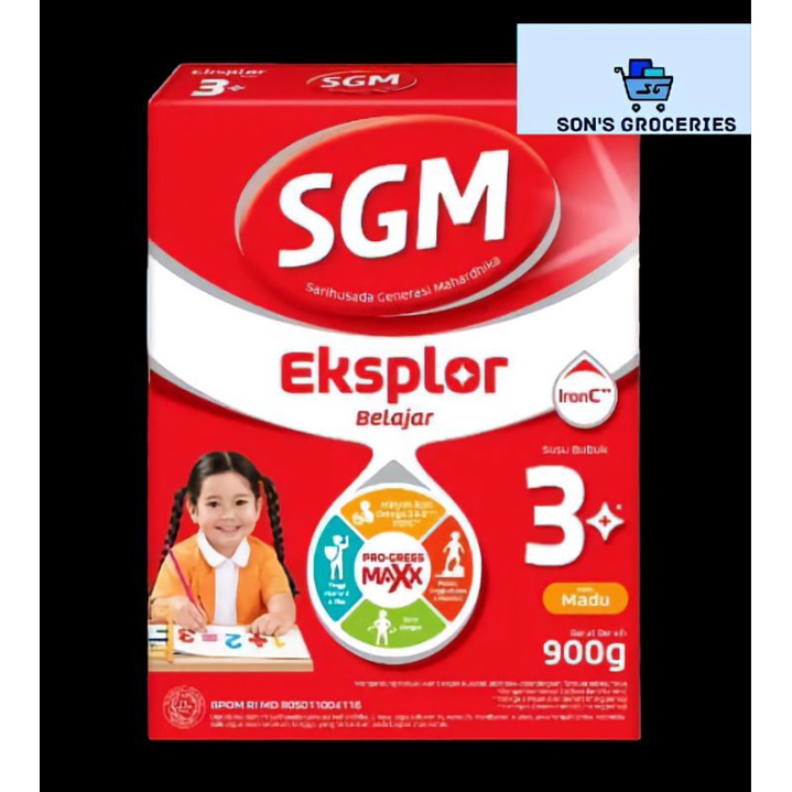Jual SGM Eksplor 3+ plus Rasa Madu 900 Gr dengan IronC Susu Pertumbuhan ...