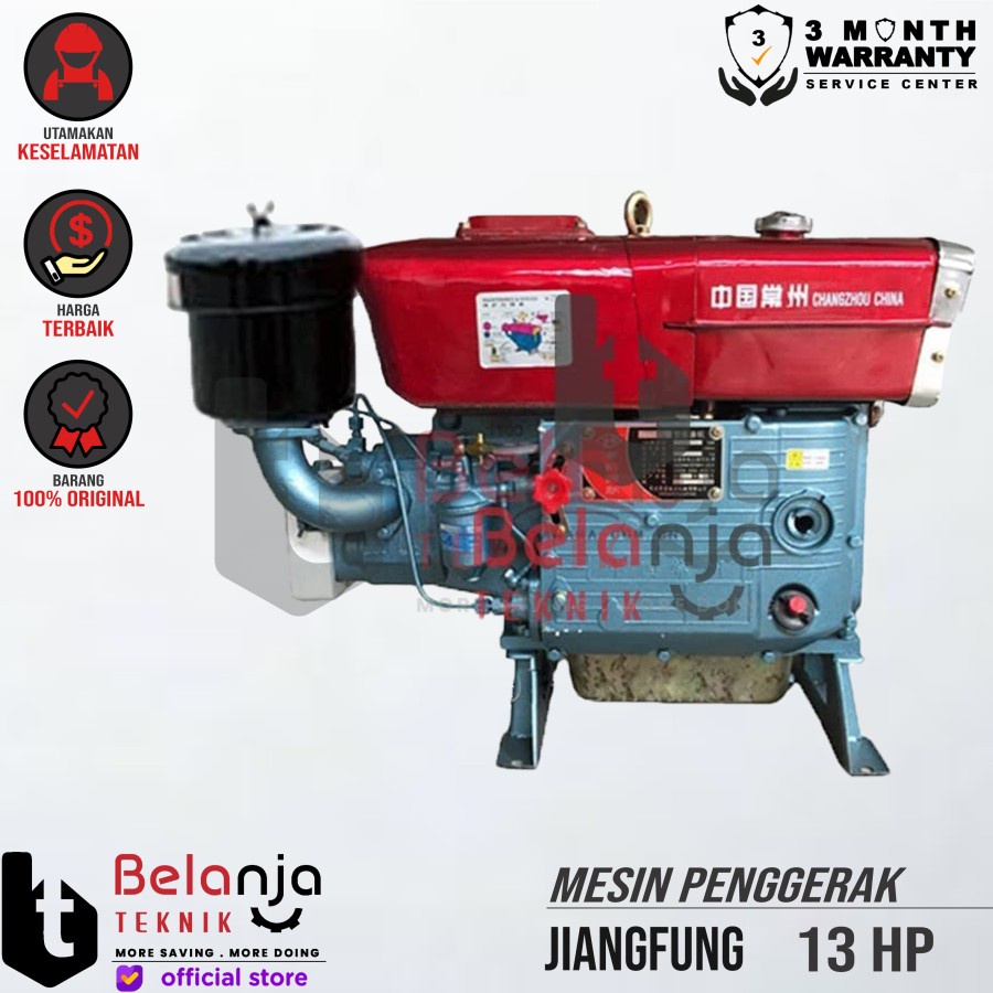 Jual Mesin Penggerak Jiangfung S-195 Hooper 13 HP Engine Diesel Solar ...