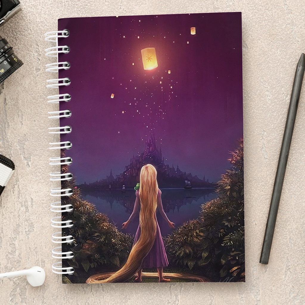 Jual Note Book Spiral Large (10 cm X 14 cm) Edisi Disney Tangled ...