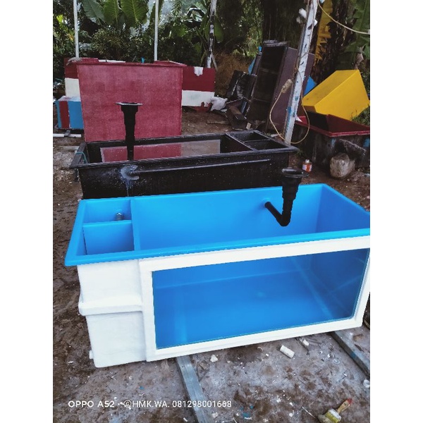 Jual kolam ikan fiber gelass combinasi kaca | Shopee Indonesia