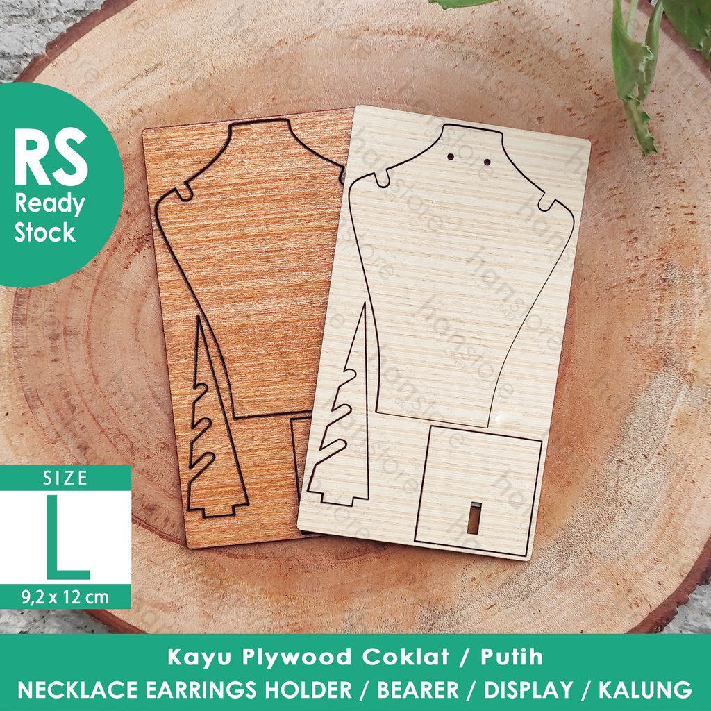 Jual RS Display L Kalung Anting Lubang dengan Penyangga / Kayu Plywood ...
