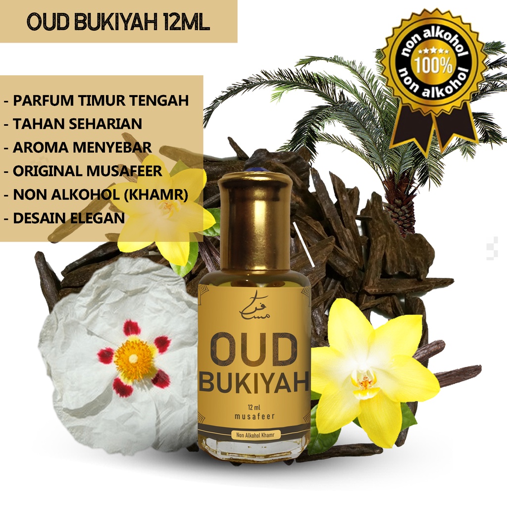 Jual PARFUM SHOLAT OUD BUKIYAH 12 ML PARFUM ARAB NON ALKOHOL KHAMR 100% ...